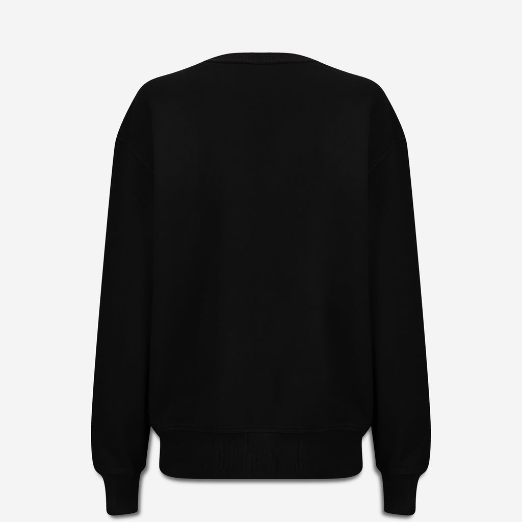 Could Be Nice Women's Soft Black Jumper with Logo | Status Anxiety®