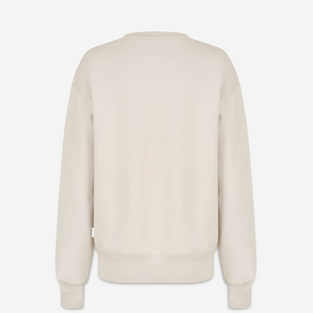 Could Be Nice Women's Dove Grey Jumper with Logo | Status Anxiety®