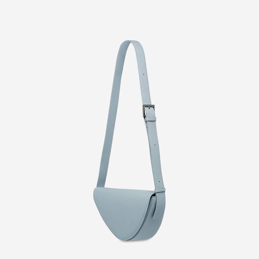 Ethereal Women's Powder Blue Leather Crossbody Bag | Status Anxiety®