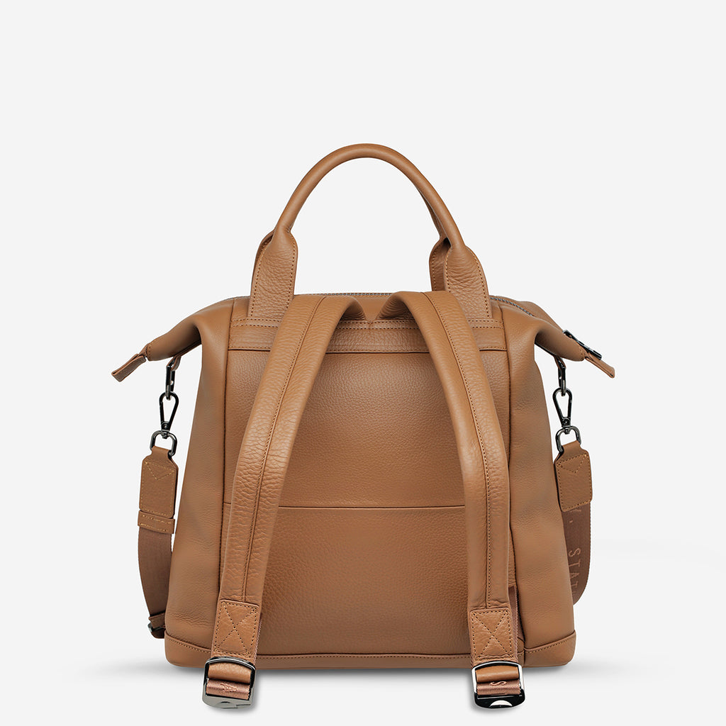 Mini Waves Camel Leather Backpack | Status Anxiety®