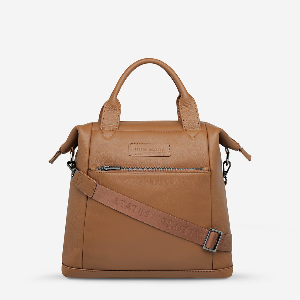 Mini Waves Camel Leather Backpack | Status Anxiety®