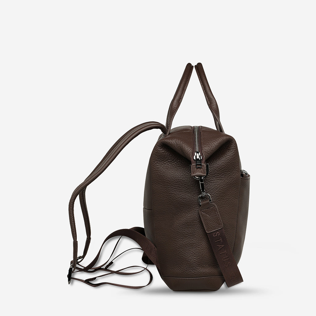Mini Waves Cocoa Leather Backpack | Status Anxiety®