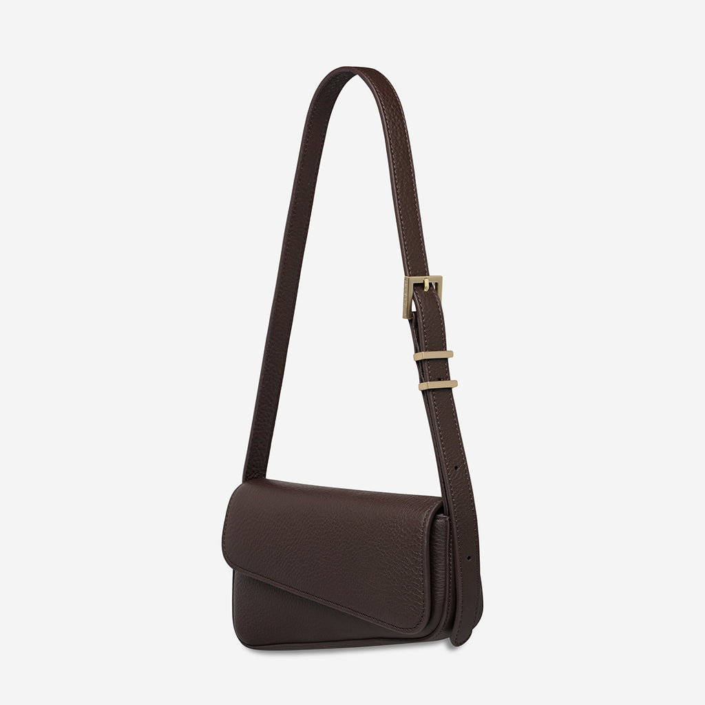 Overnight Obsession Women's Cocoa/Gold Leather Bag | Status Anxiety®
