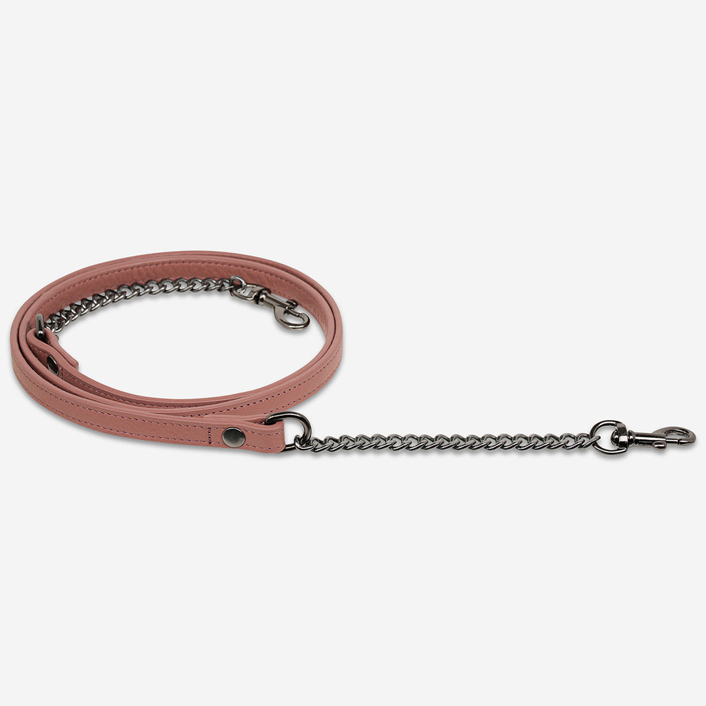 Leather Dusty Rose Strap With Chain For Bags | Status Anxiety®