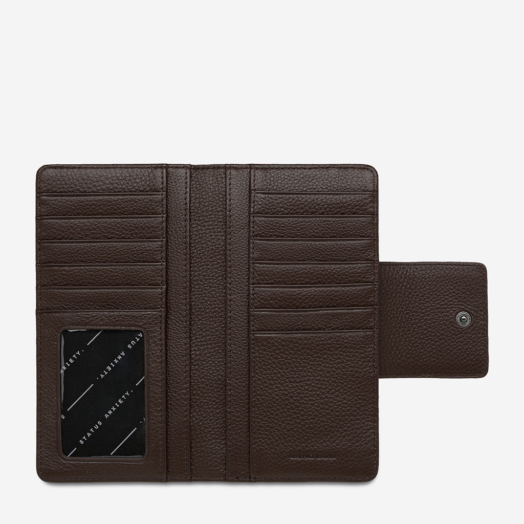 Ruins Women's Cocoa Leather Wallet | Status Anxiety®