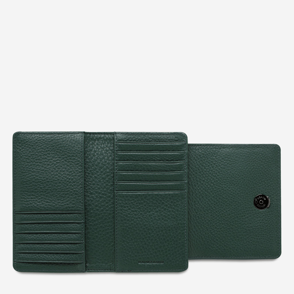 Visions Women's Teal Leather Wallet | Status Anxiety®