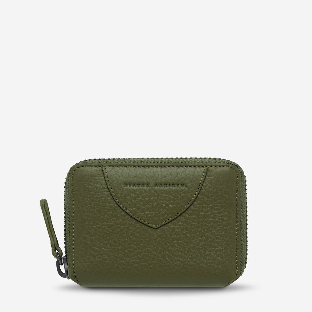 Wayward Khaki Leather Wallet | Status Anxiety® Official