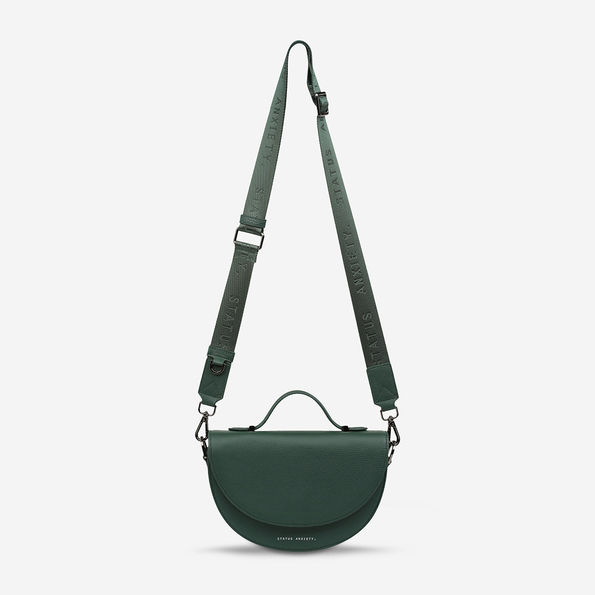 All Nighter With Webbed Strap Green Crossbody Bag | Status Anxiety®