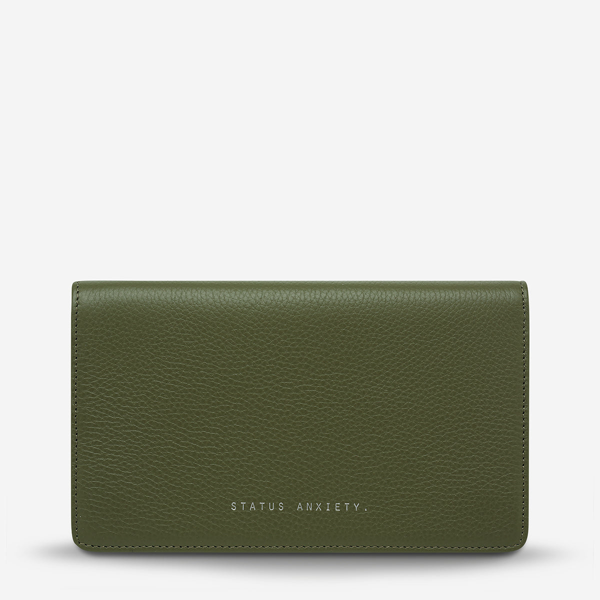 Living Proof Women's Khaki Leather Wallet | Status Anxiety®