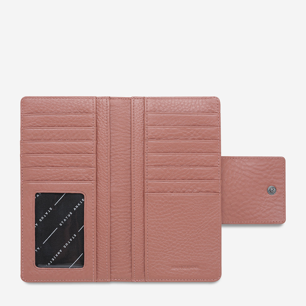 Ruins Women's Dusty Rose Leather Wallet | Status Anxiety®