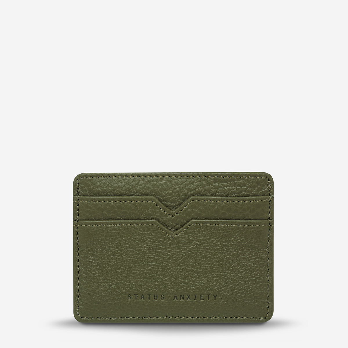 Together for Now Women's Khaki Leather Wallet | Status Anxiety®
